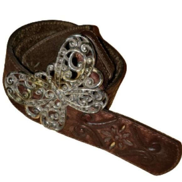 Brighton | Accessories | Brighton Womens Sm Butterfly Buckle Embossed ...